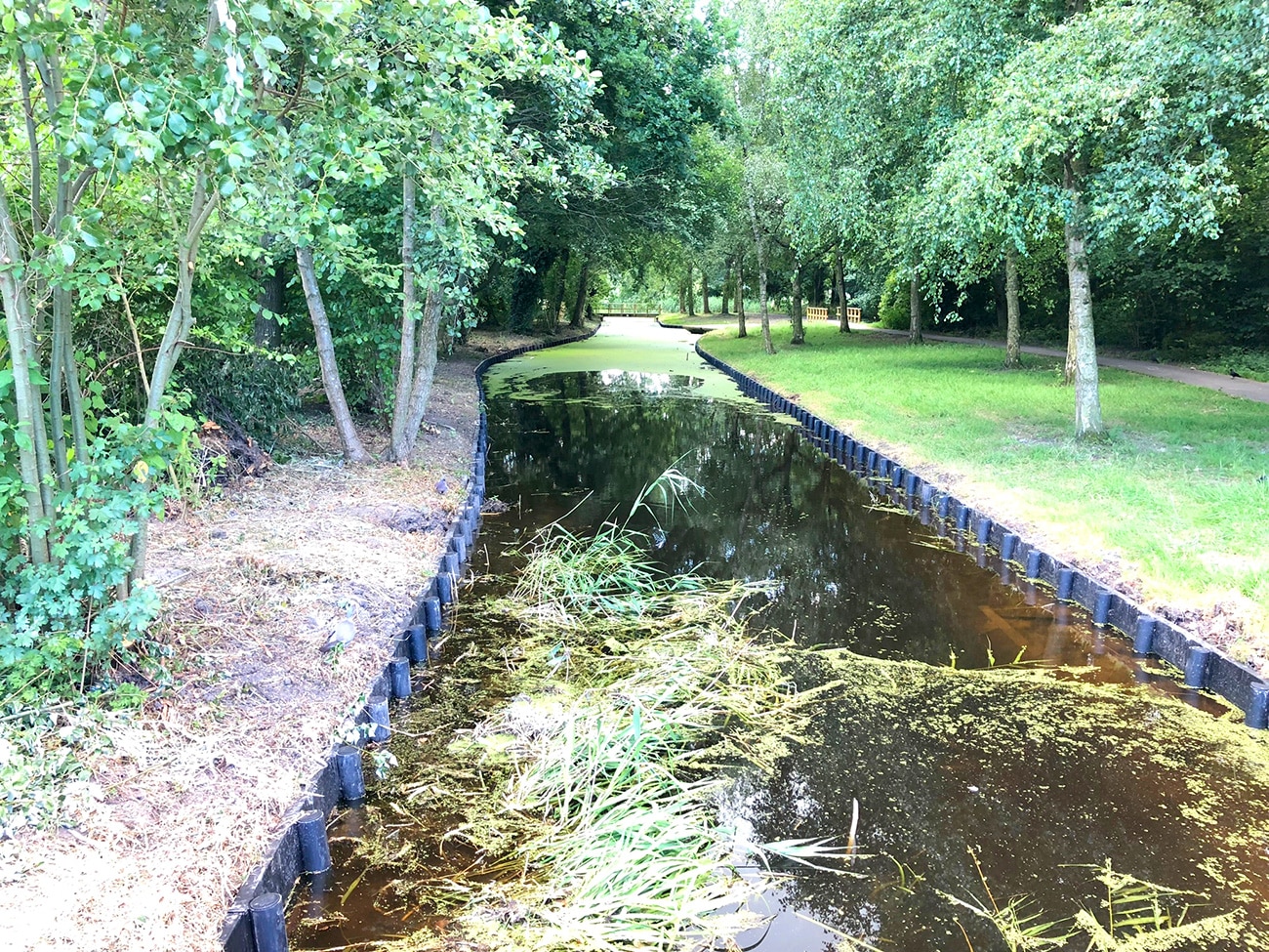 Use of recycled plastic in shoring