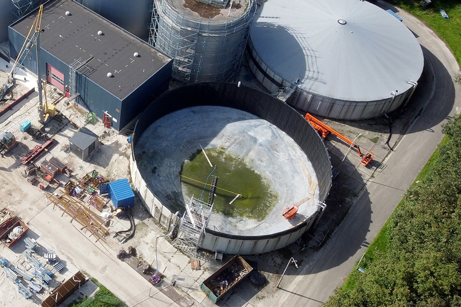 HDPE and PE concrete protection for treatment plants.